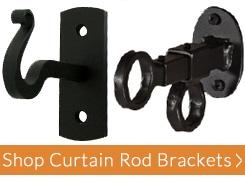 Wrought Iron Curtain Rod Brackets – timelesswroughtiron