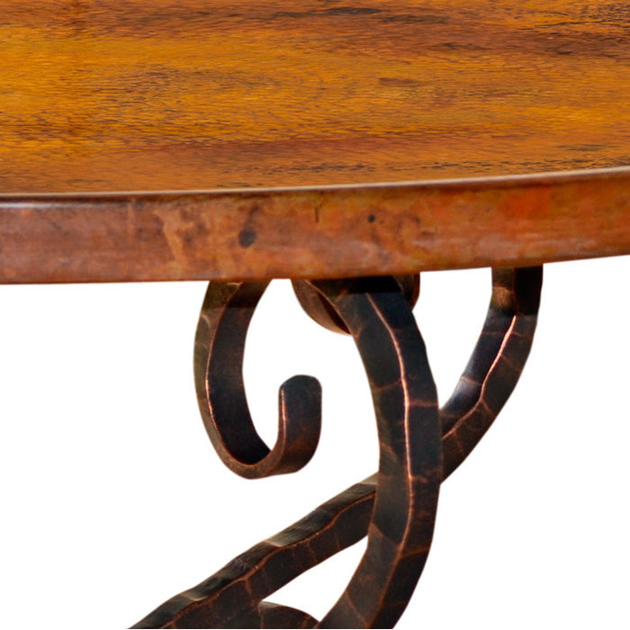 Alexander Wrought Iron Dining Table | 48in Round Top – timelesswroughtiron