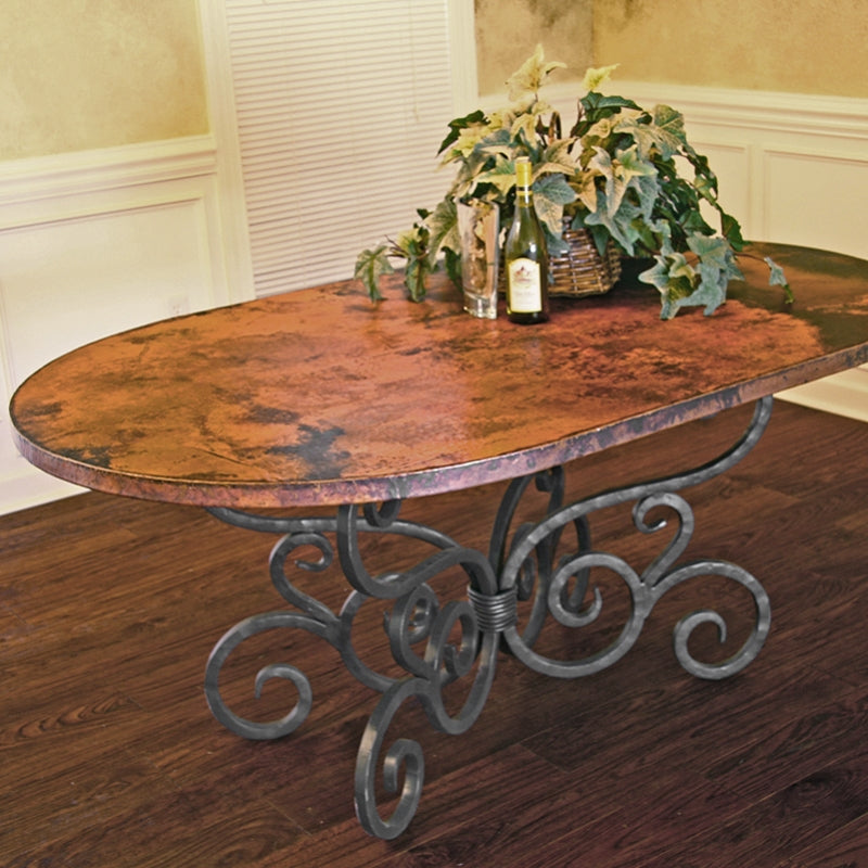 Traditional Wrought Iron Alexander Dining Table | 42in x 72in Rectangle ...