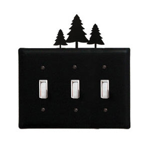 Wrought Iron Pine Trees - Switch Cover Triple – timelesswroughtiron
