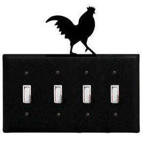 Wrought Iron Rooster - Switch Cover QUAD – timelesswroughtiron