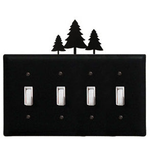 Wrought Iron Pine Trees - Switch Cover QUAD – timelesswroughtiron