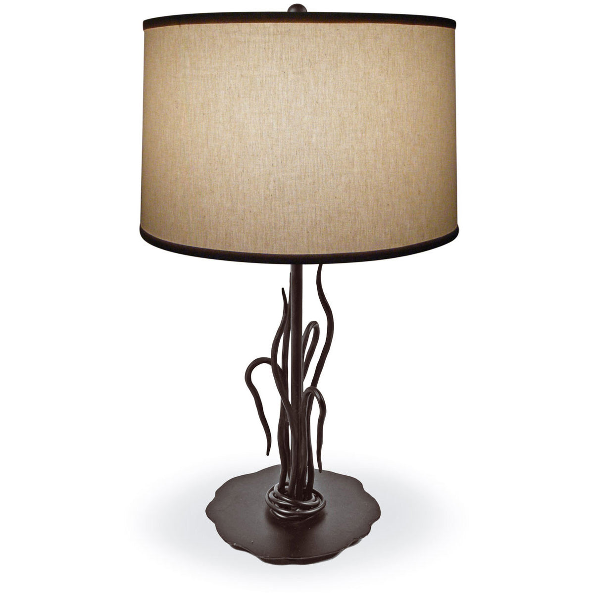 Wrought Iron River Reed Table Lamp | Timeless Wrought Iron ...