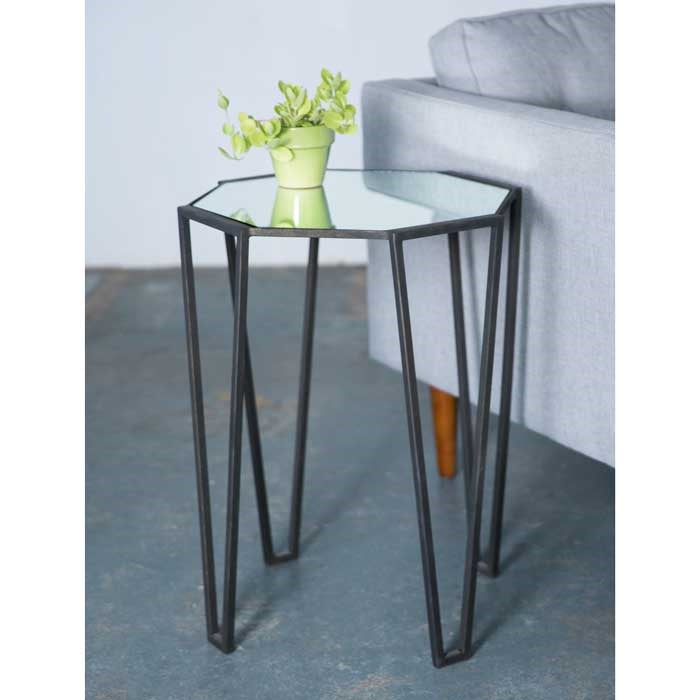 Pointed Leg Accent Table with Mirror Top for a Sophisticated Look ...