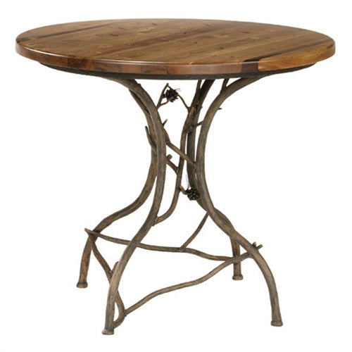 Wrought Iron Ice Cream Table - Rustic Pine Ice Cream Table ...